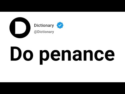 Do penance Meaning In English