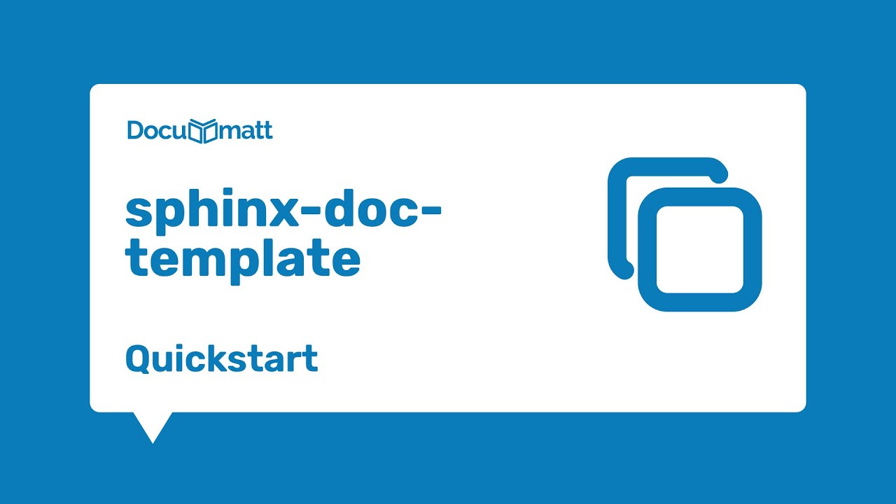 How to create Sphinx documentation from a template