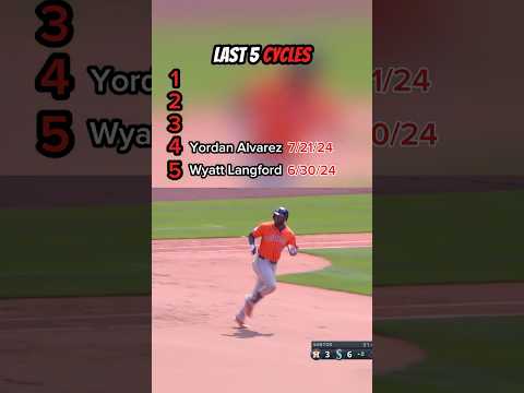 Last 5 Cycles in Major League Baseball #mlb #baseball #cycle #hits