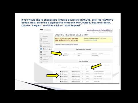 StudentVue Course Entry Instructions