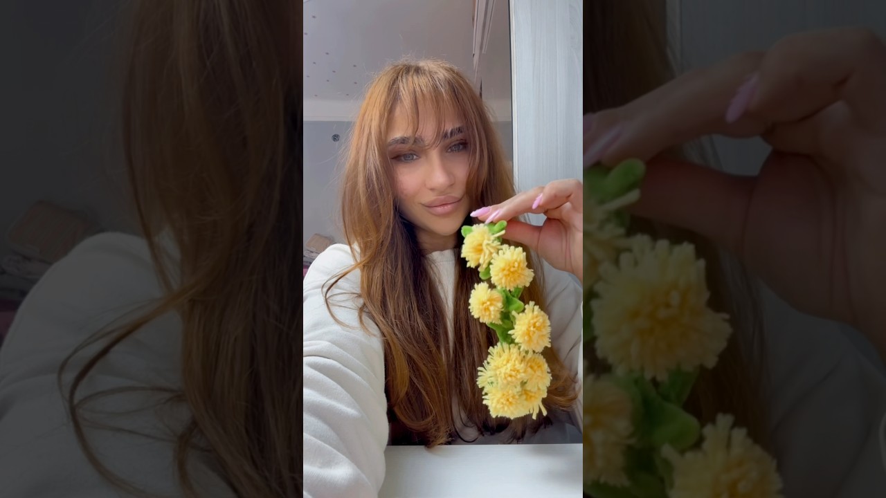 DIY Dandelion FLOWERS Headband🌼 CUTE and EASY Gift IDEA #diy #viral #trending