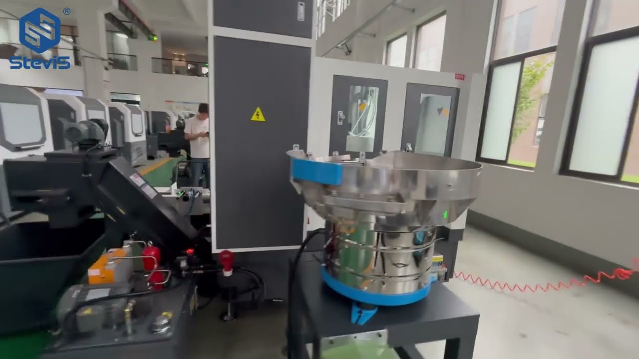[SteviS chamfering machine] CNC double end chamfering machine with double robotic arm clamps
