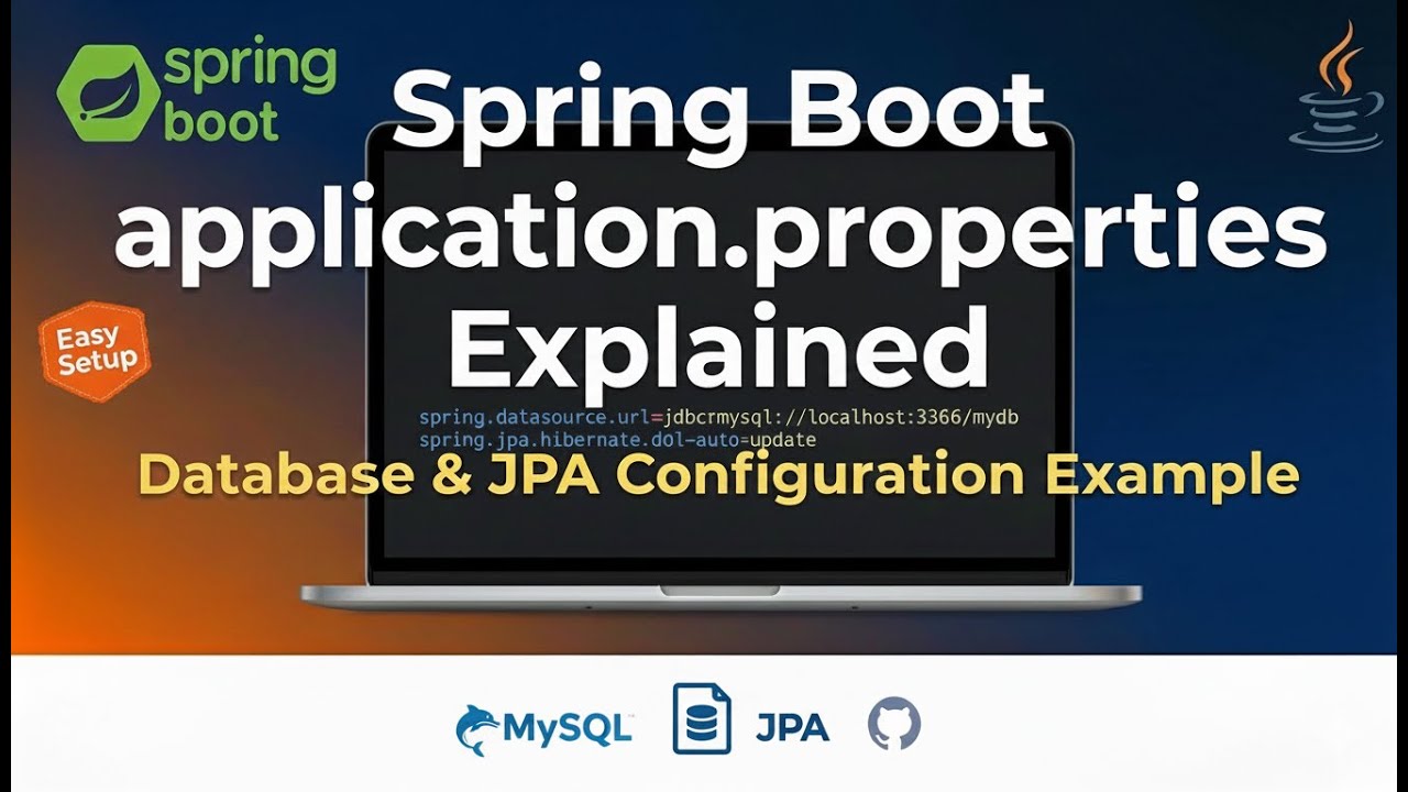 6. Spring Boot application.properties Explained: Database & JPA Configuration Example