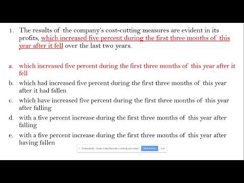 Tense error: sentence correction : The results of the company’s cost-cutting measures are evident