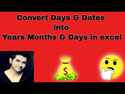 How to Convert Days into Years Months & Days in excel || Convert dates into year & months in excel