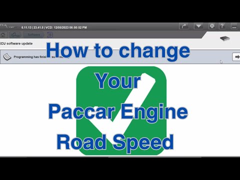 How to change road speed & Cruise control on a Paccar Engine with Davie 4
