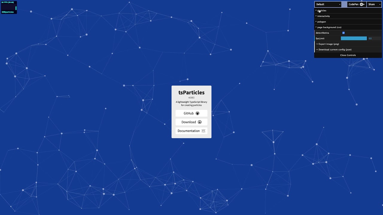 tsParticles - Demo
