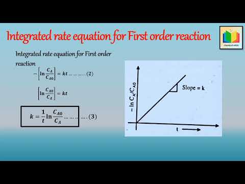 Integrated Rate Equation for first Order Reaction | First Order Reaction | CRE