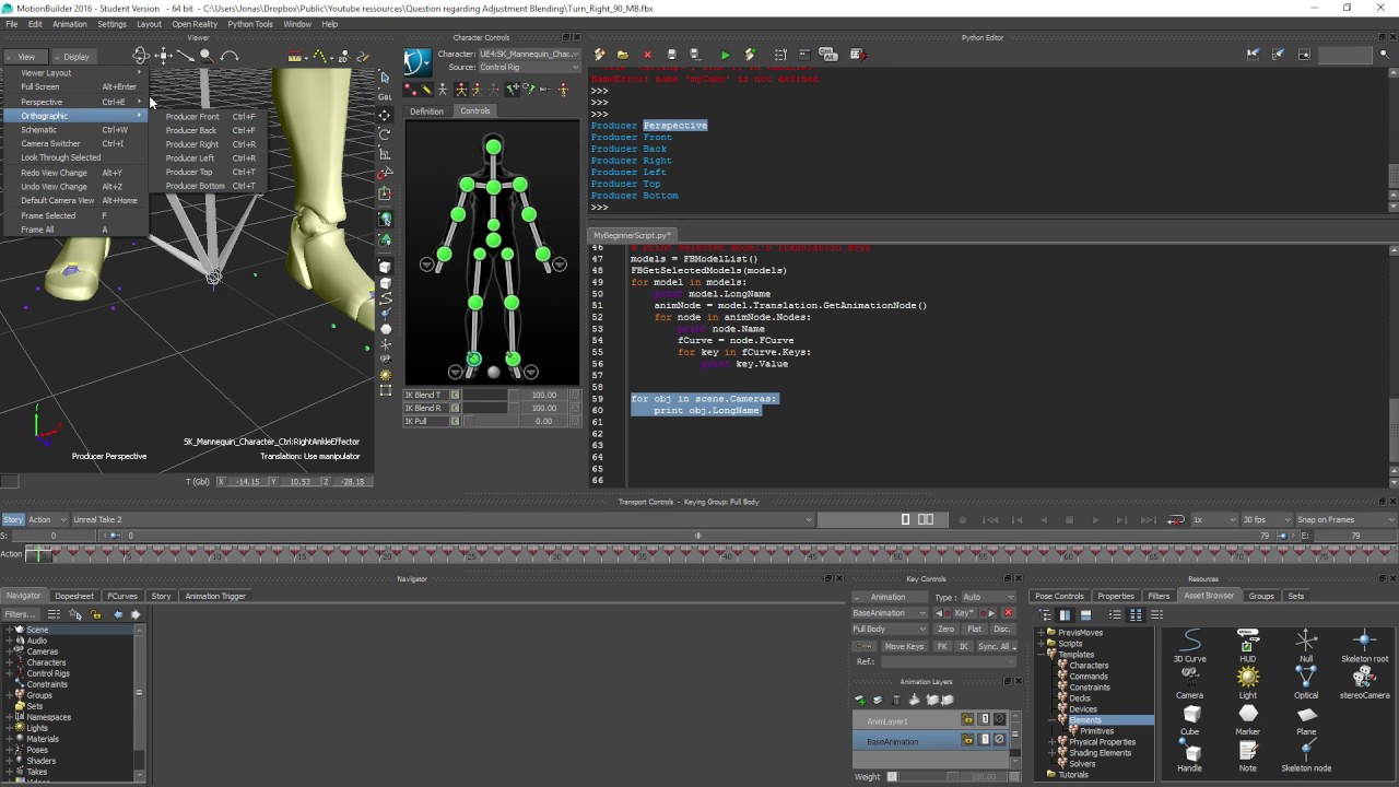 Python/Motionbuilder Part 3 - Creating objects and finding objects