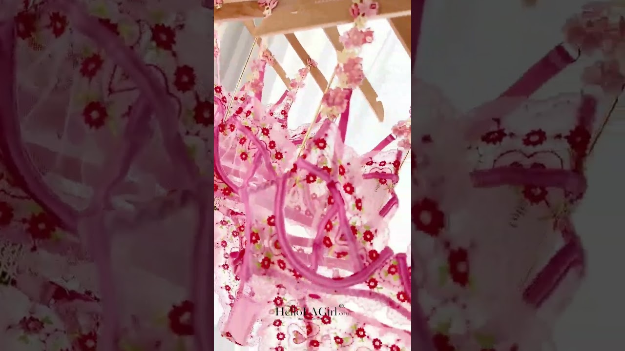 Cute Pink with Vibrant Embroidered Flowers From Hellolagirl #hellolagirlfashion #hellolagirl #pink