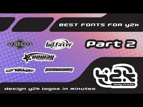 Best Free Fonts for Y2K Aesthetic Logos (part 2)