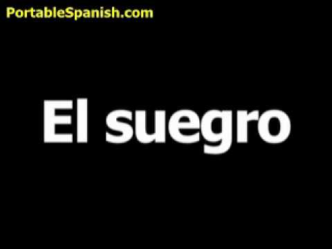 Spanish word for father-in-law is el suegro