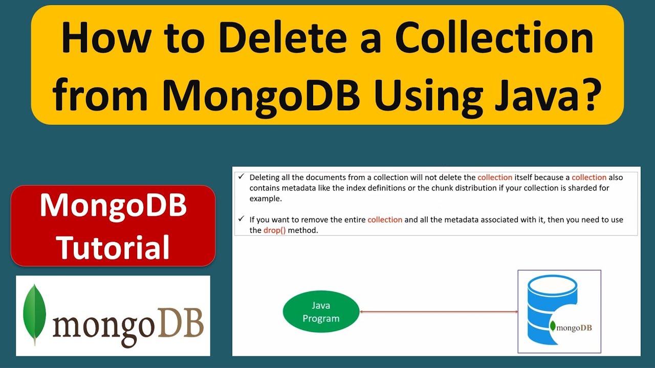 How to Delete a Collection from MongoDB Using Java? | MongoDB with Java Connection