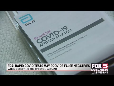 FDA: At-home COVID-19 tests could provide false negatives for omicron variant