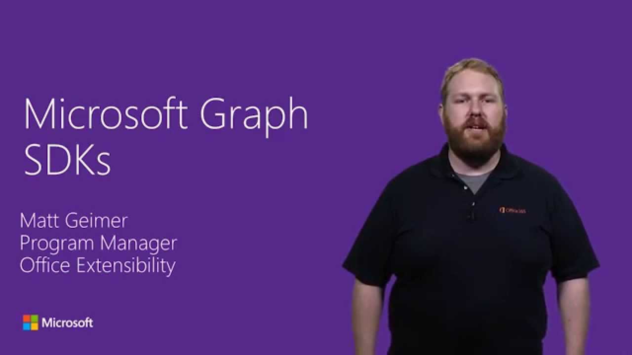 SDKs and Tooling for Microsoft Graph