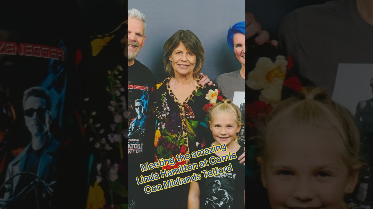 Meeting Linda Hamilton at Comic Con Midlands Telford #terminator #sarahconnor #comiccon