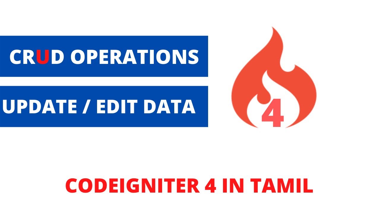 Codeigniter4 Tamil Beginner tutorial -CRUD Update/Edit Data from database #codeigniterintamil