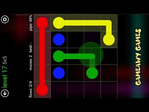 Flow Free Gameplay 5X5 from Level 1 to level 30 | Gameawy Games