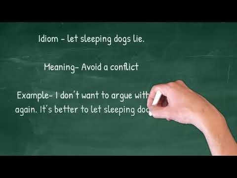 Idiom Day 26 - Let sleeping dogs lie