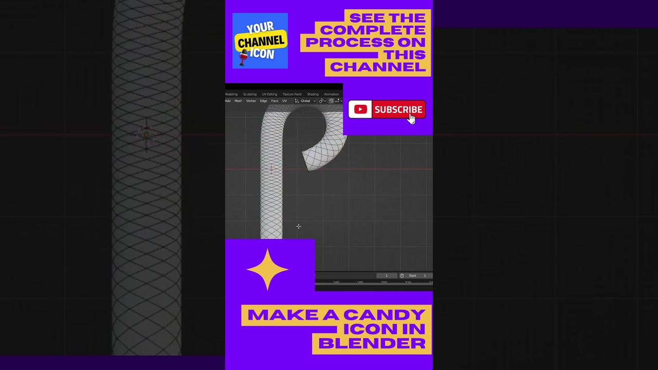Make a Candy Icon in Blender #shorts