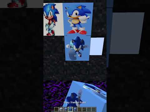 Sonic Pixel Art✨#shorts #minecraft