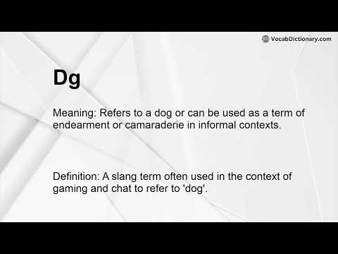 Dg Meaning