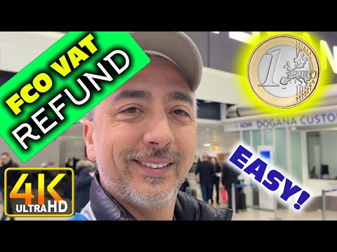 How to Claim VAT Tax Refund at Rome's FCO Airport EASY (4k UHD)