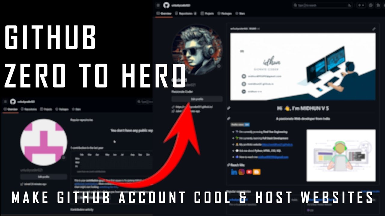 GitHub Zero To Hero | Cool Profile | Host a Website | Beginners Guide | Github Tutorial | Coder21