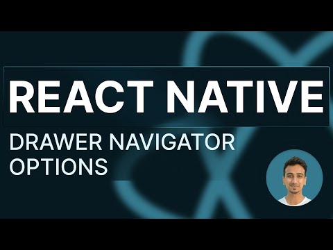 React Native Tutorial - 79 - Drawer Navigation Options