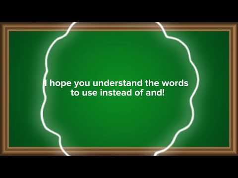 Words to use instead of ‘And, But & So” | English At 13