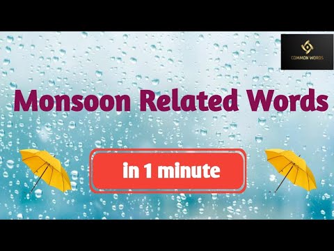 Monsoon Related Words | Rain Related Words | English Speaking | Common Words #monsoonseason