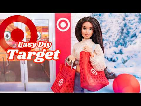 DIY Easy Target Store for Dolls | Make It Mini | Barbie Play Set | Polly Pocket