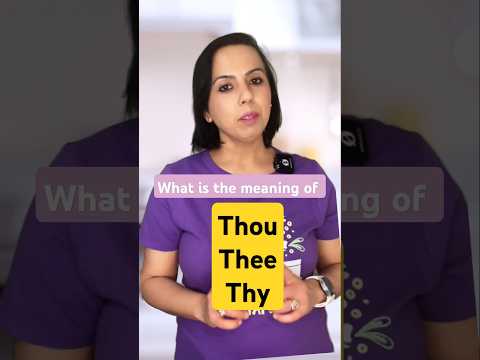 Meaning of Thou, Thee, Thy | Vocabulary #shorts #english #learnenglish