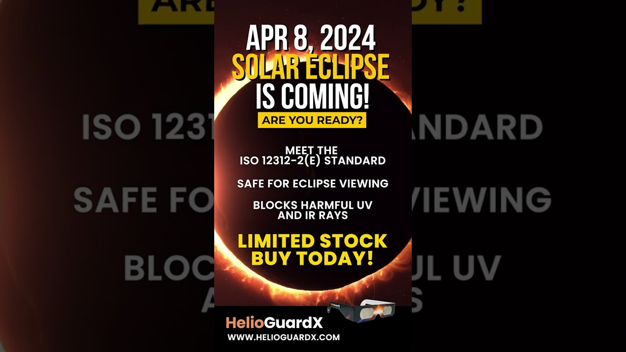 ISO-Certified Solar Eclipse Glasses for Apr 8th, 2024 Eclipse!