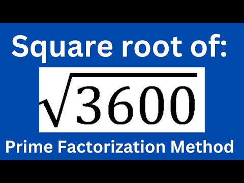 Square Root of 3600 l Prime Factorization method