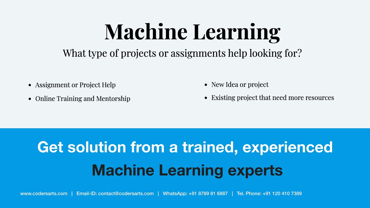 Machine Learning Assignment Help | Codersarts