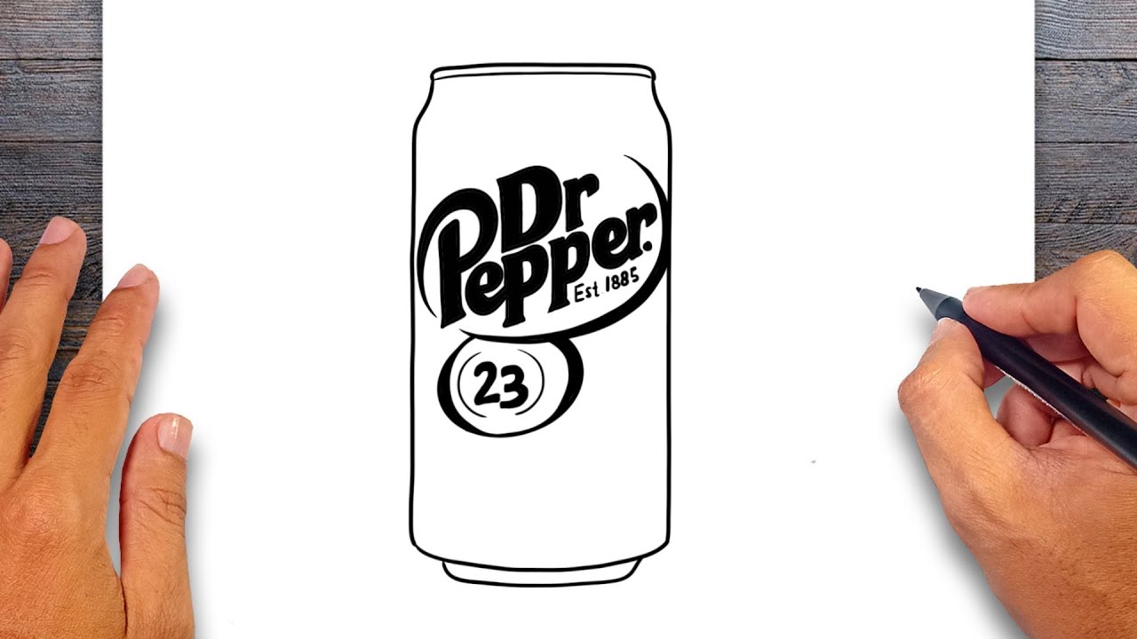 How to draw Dr Pepper