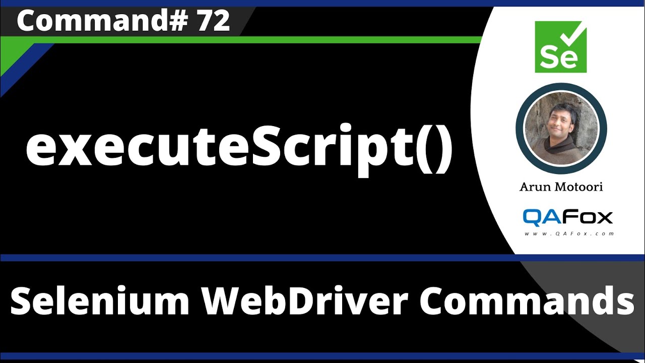 executeScript() Command - Selenium WebDriver