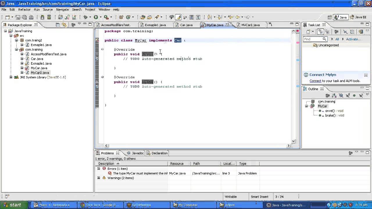 Java session 9 - Interfaces