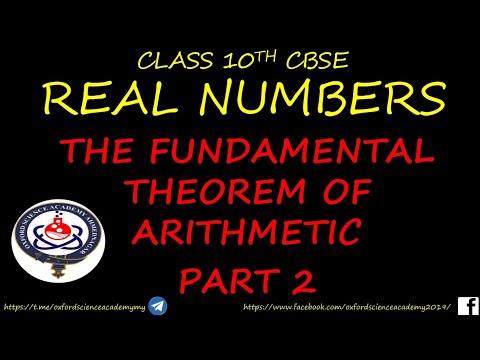 Fundamental Theorem of Arithmetic - Real Numbers - Part 2 - CBSE Class 10th - # ...