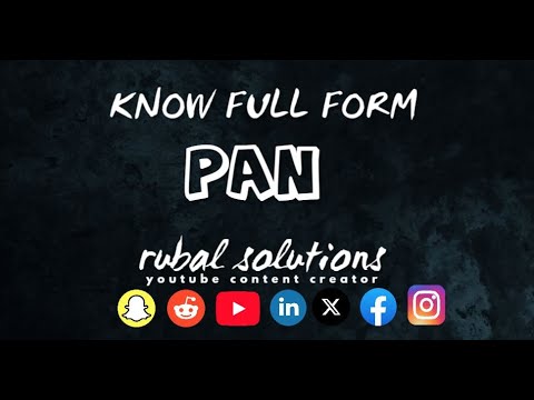 Full Form of PAN || What is PAN ||