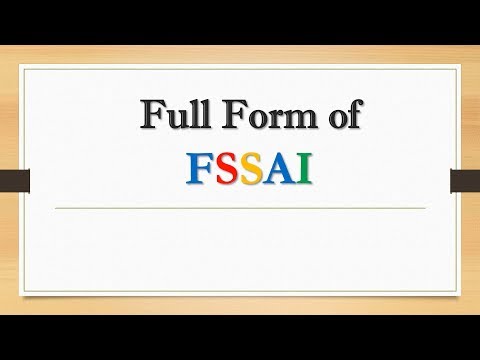 Full Form of FSSAI || Did You Know?