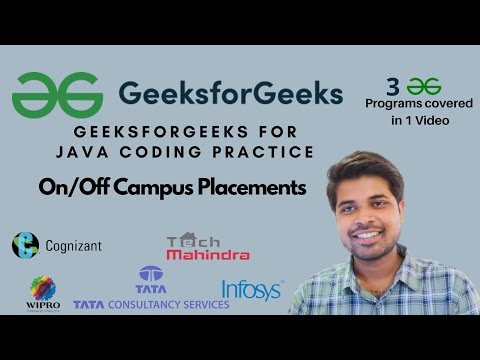 GeekforGeeks | Practice for cracking any java coding interview for beginner's