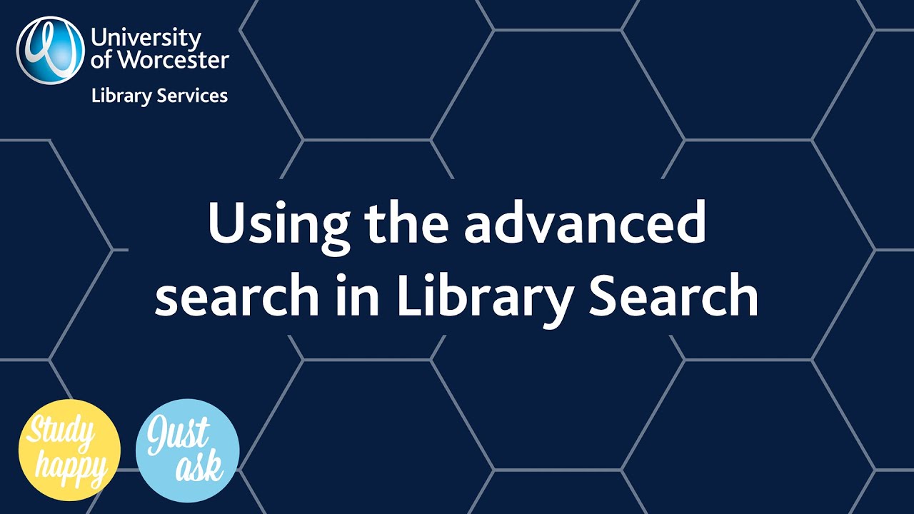 Using the advanced search in Library Search