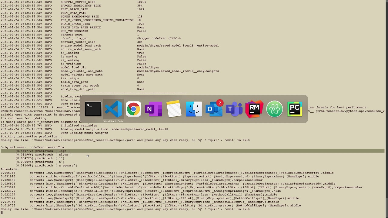 time complexity prediction using code2vec
