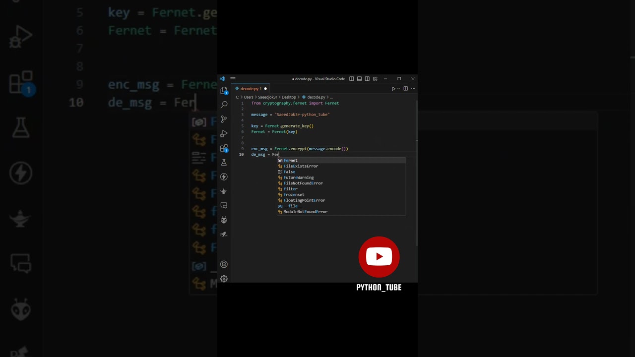 Decode And Encode in Python #python #shorts  #encode #decoder