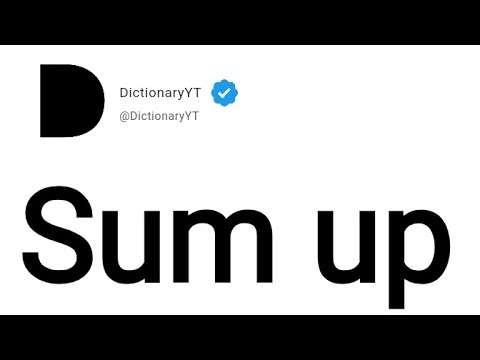 Sum up Meaning in English
