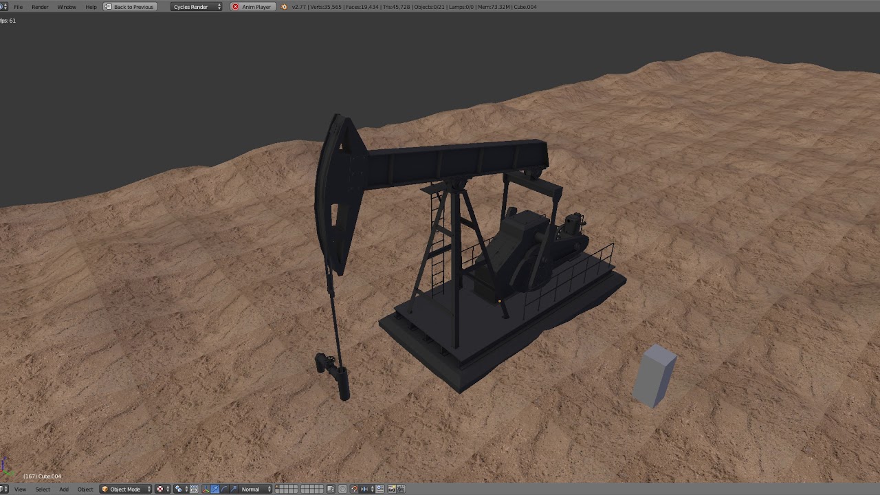 Pumpjack textured animation