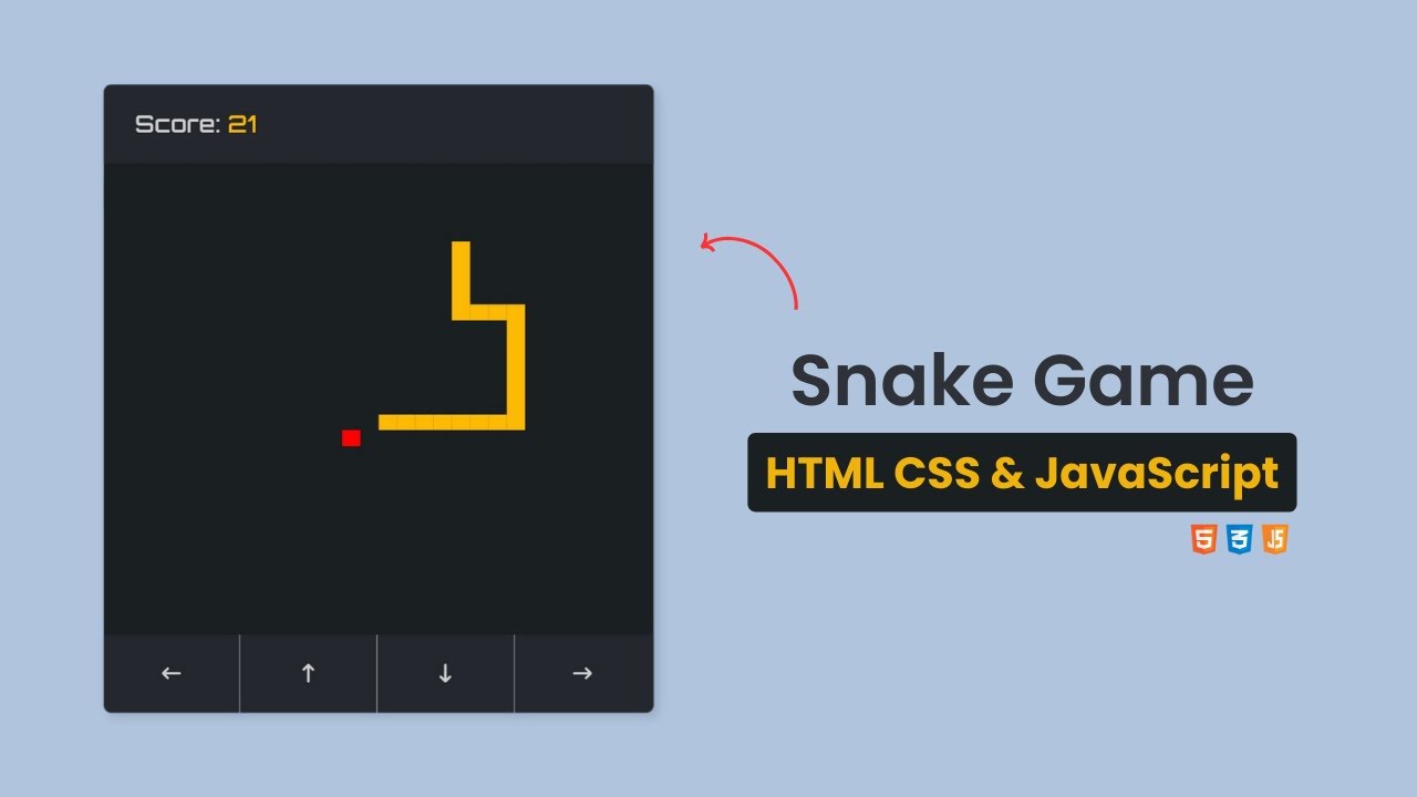 Snake Game using HTML CSS & Javascript | Snake Game using Javascript | Code With Harsh