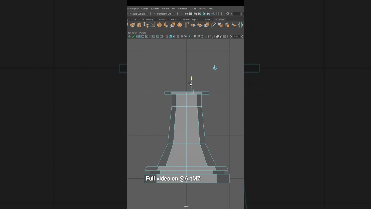Low Poly Pawn 3D Modeling. Chess Set Design. Autodesk Maya tutorial